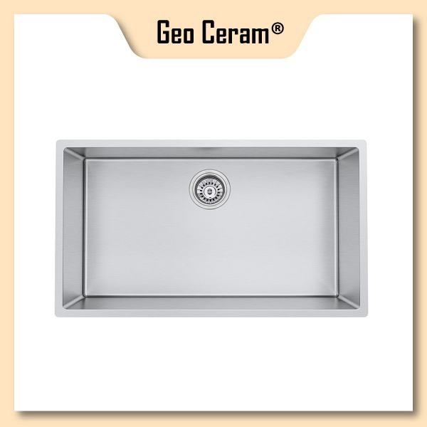 GEO CERAM QDX110-75R10 SINGLE BOWL STAINLESS STEEL KITCHEN SINK ...