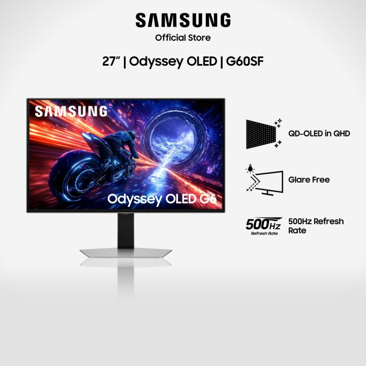 Samsung 27" Odyssey OLED G6 G60SF QHD 500hz Gaming Monitor / LS27FG602SEXXS | Lazada Singapore