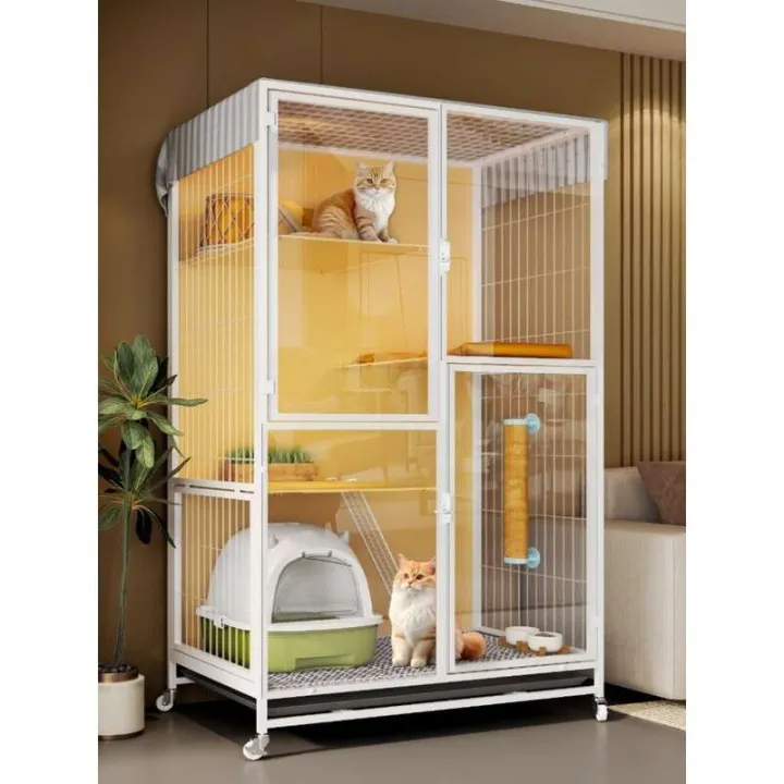 Cat Villa Home Large Indoor Space Panoramic Cat Villa With Toilet ...