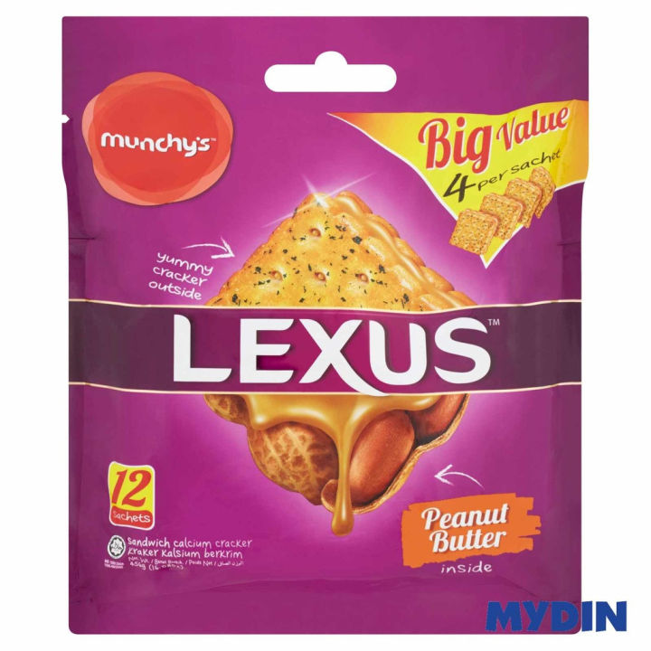 Munchy’s Lexus Peanut Butter Sandwich Cracker (418g) | Lazada
