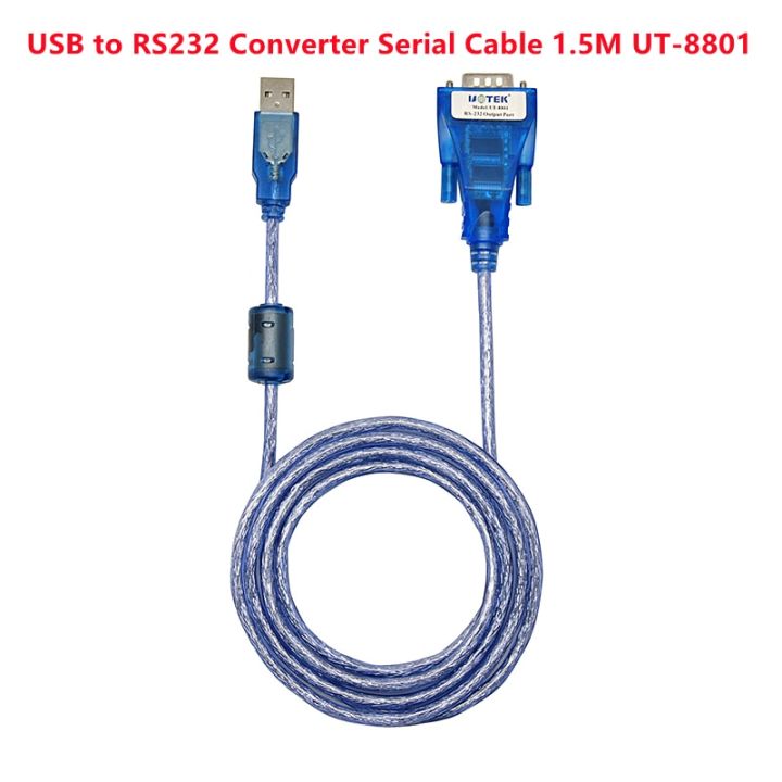 UTEK UT-8801 USB to RS232 USB to COM DB9 9Pin Converter with ESD ...