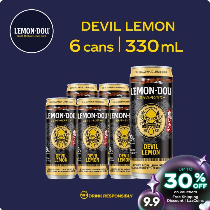 Lemon-Dou Devil Lemon 330mL 9% Alcohol Chu-hi - Pack of 6 | Lazada PH
