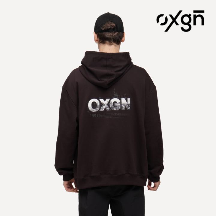 OXGN Logo Graphic Hoodie Jacket For Men (Deep Brown) | Lazada PH