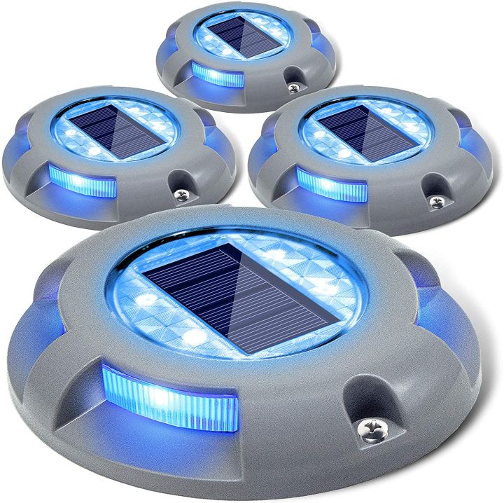 Led Solar Ground Lights Garden Stair Deck Lights Waterproof In-Ground ...