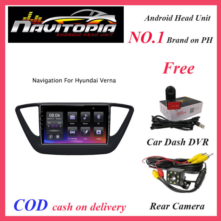 NAVITOPIA Android 11 Car GPS Navigation for Hyundai Accent 2018 2019 ...