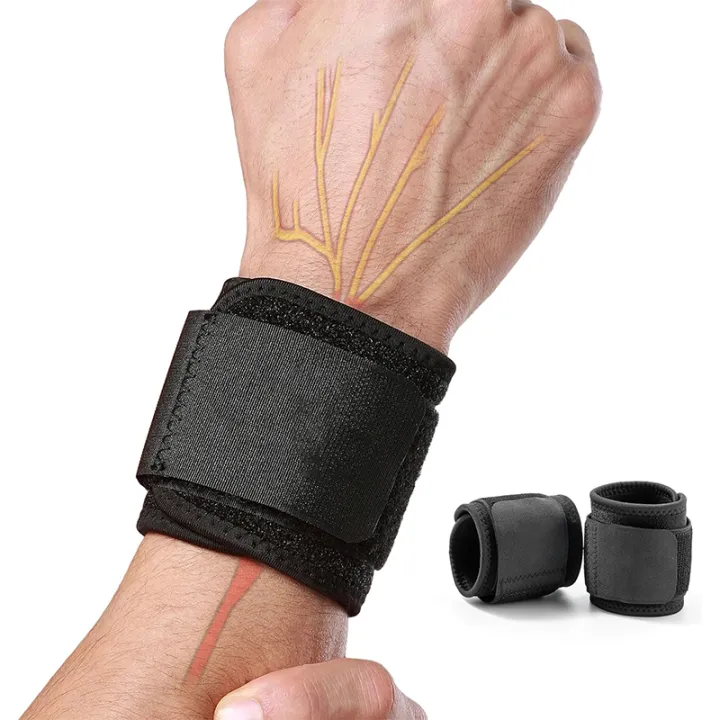 1/2 Pack Wrist Compression Strap and Wrist Wrap Adjustable Wrist Band ...