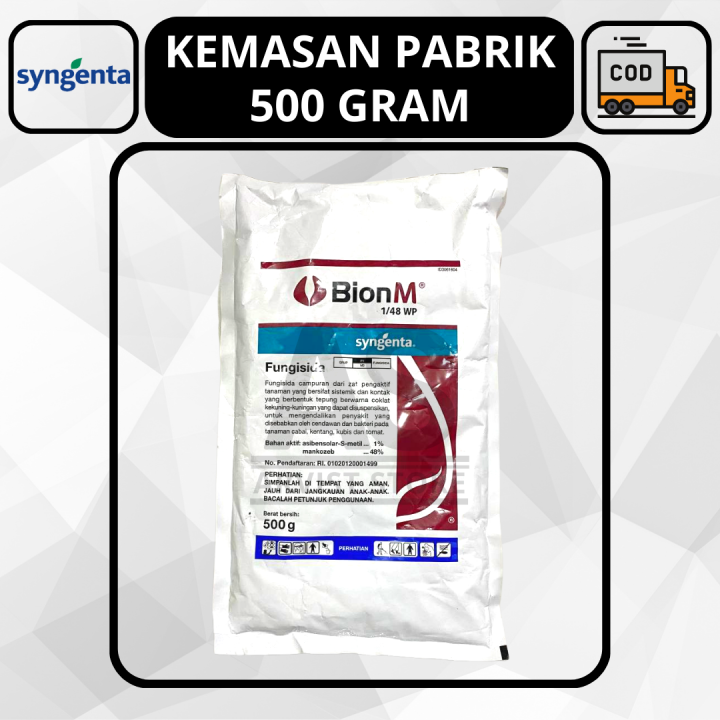 Fungisida BION M 1/48 WP 500 Gram Kemasan Pabrik Syngenta Bahan Aktif Mancozeb | Lazada Indonesia