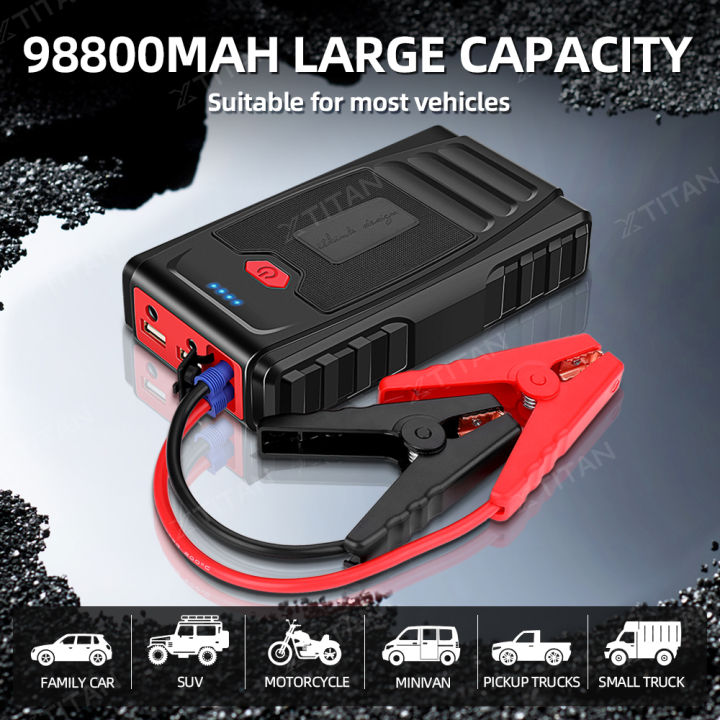 12V 99800mAh High Power Car Jumper PowerBank Car Jump Starter Emergency ...