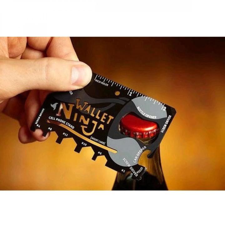 Wallet Ninja 18 in 1 Multi Purpose Credit Card Sized Pocket Tool ...