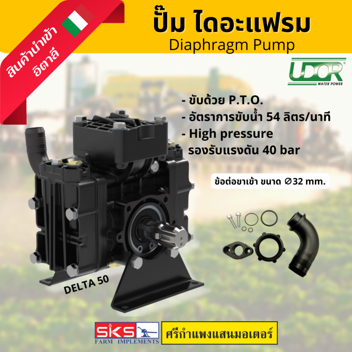 ปั๊มไดอะแฟรม DIAPHRAGM PUMPS รุ่น DELTA 50 พร้อมข้อต่อ ปั๊มสูบน้ำ ...