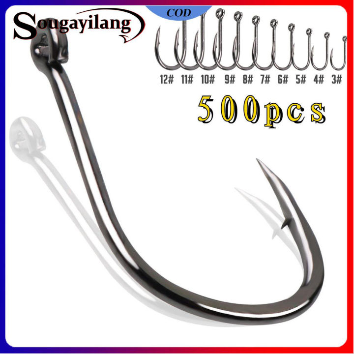 Sougayilang 500 pcs/1 Set Kail Memancing Kail Pancing Baja Karbon ...