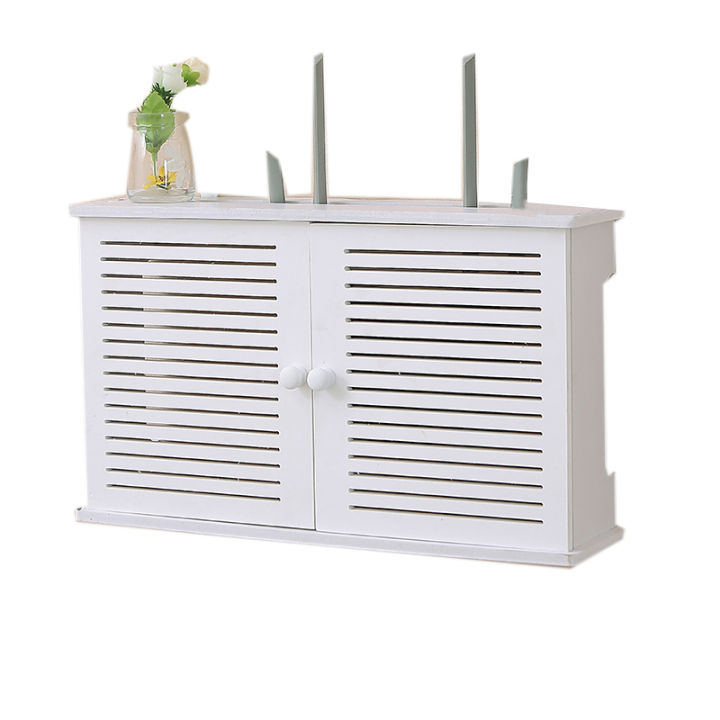 Wireless Wifi Router Storage Boxes Wooden Box Cable Power Plus Wire ...