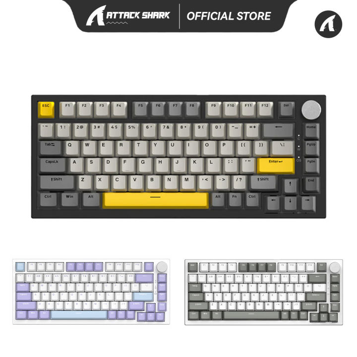 ATTACK SHARK x AJAZZ AK820 Wired Mechanical keyboard 75% Gasket-mounted Type-C Wired Mechanical ...