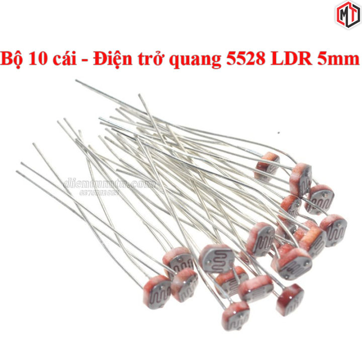 Bộ 10 - 50 cái - Điện trở quang 5528 LDR 5mm (Quang trở, cảm biến ánh ...