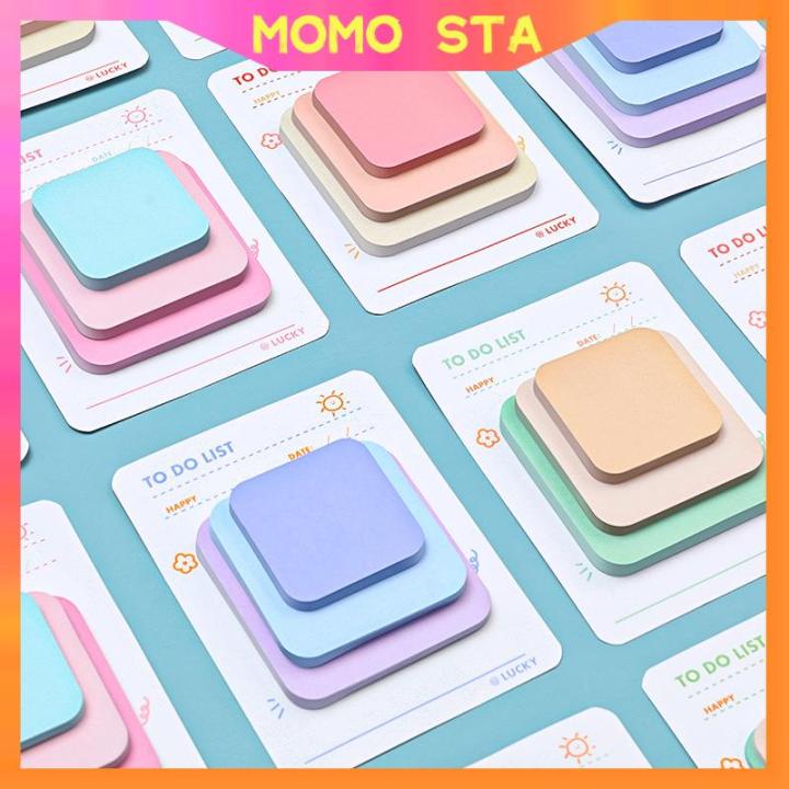 MOMO Multi-Colors Three Layers Sticky Notes 90 Sheets School Stationery ...