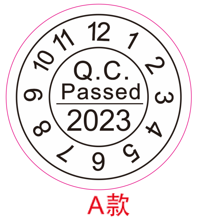Spot certificate, QC PASS label, year month date QC round self-adhesive ...