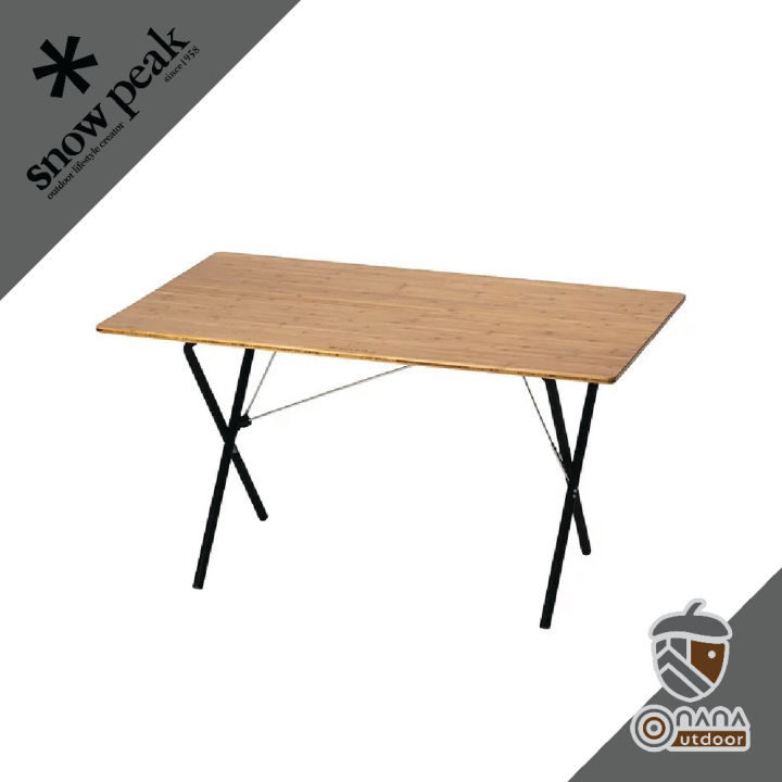 Snow peak Single Action Table Long Bamboo Black | Lazada.co.th