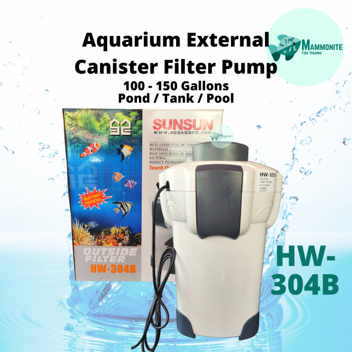 Sunsun External Filter HW-304B Canister With Pump 55 Watts 2000 L/H For ...