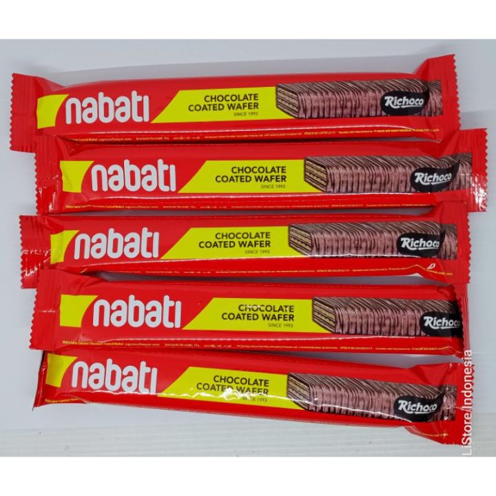Nabati chocolate Coated wafer 18 gram, wafer renyah berlapis coklat ...