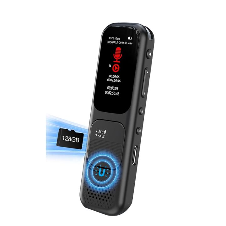 【Latest model】128GB Digital Voice Recorder with APP,Portable Recorder ...