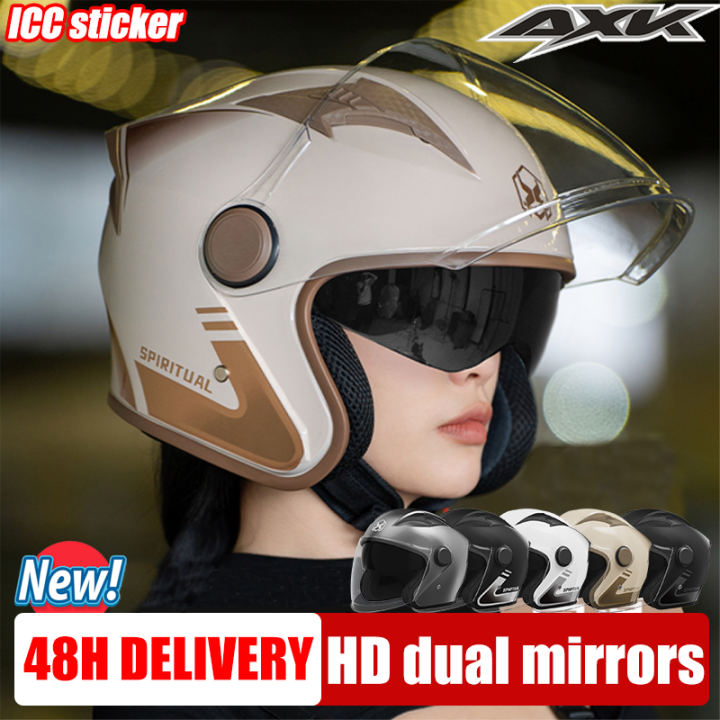🔥With ICC Certification🔥Motorcycle Helmet Motorcycle Half Face Helmet ...