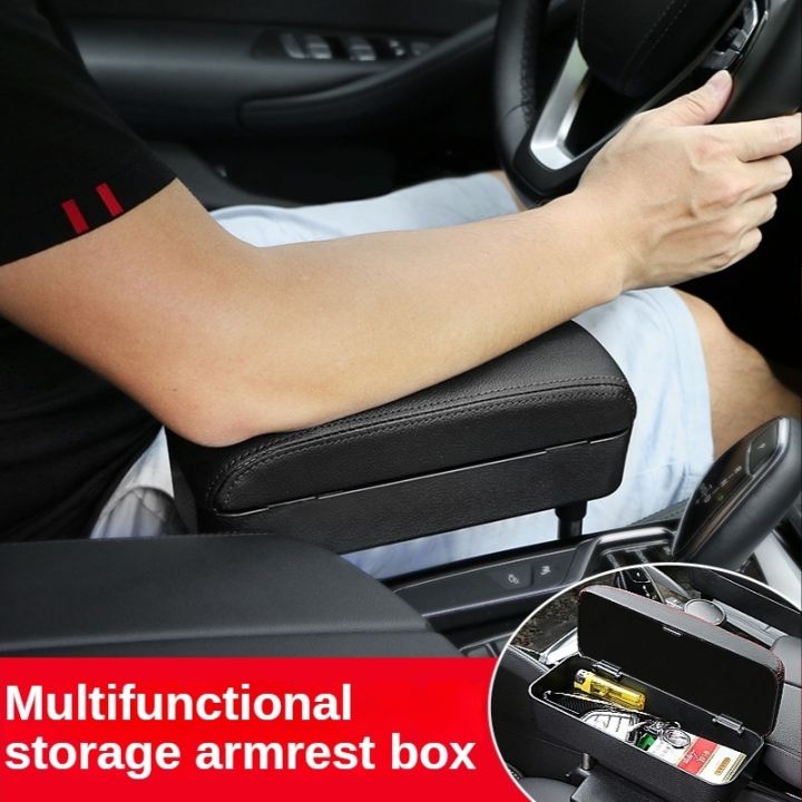 Car Armrest Center Console Hand Pillow Car Storage Box Arm Rest Support ...