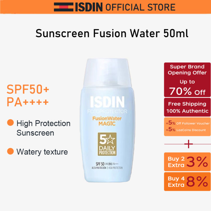 ISDIN Sunscreen SPF50+PA++++ Hyaluronic Acid whitening moisturizer ...