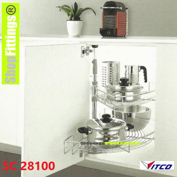 VITCO SC 28100 Rak Dapur Sudut Putar Serbaguna 180° Swivel Basket Kit ...