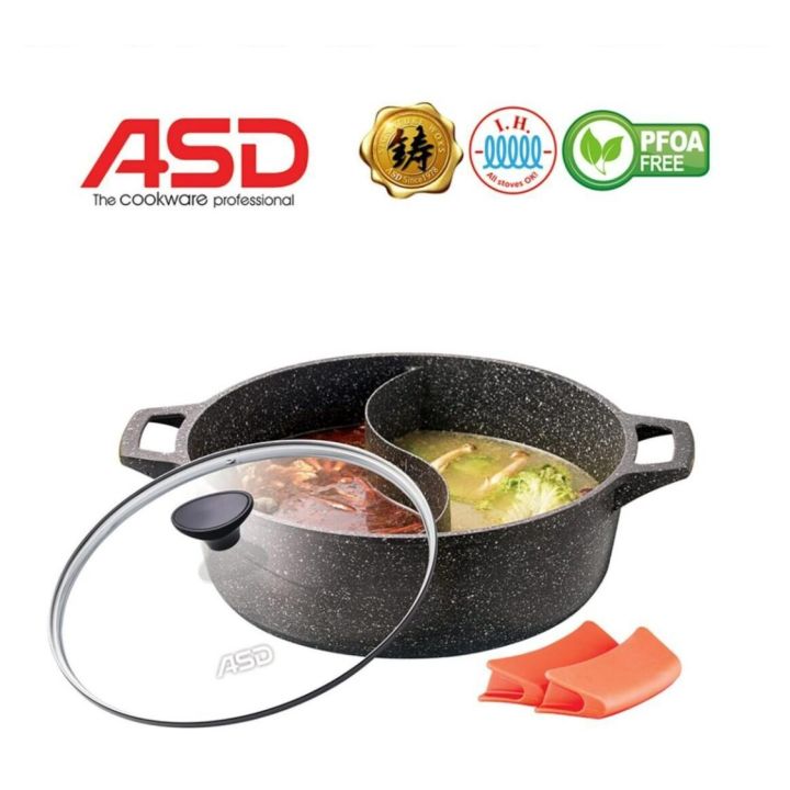 100% Original ASD 30cm Jumbo Die Cast IH " YUAN YANG " Steamboat Shabu Shabu HP30SB 30SB | Lazada