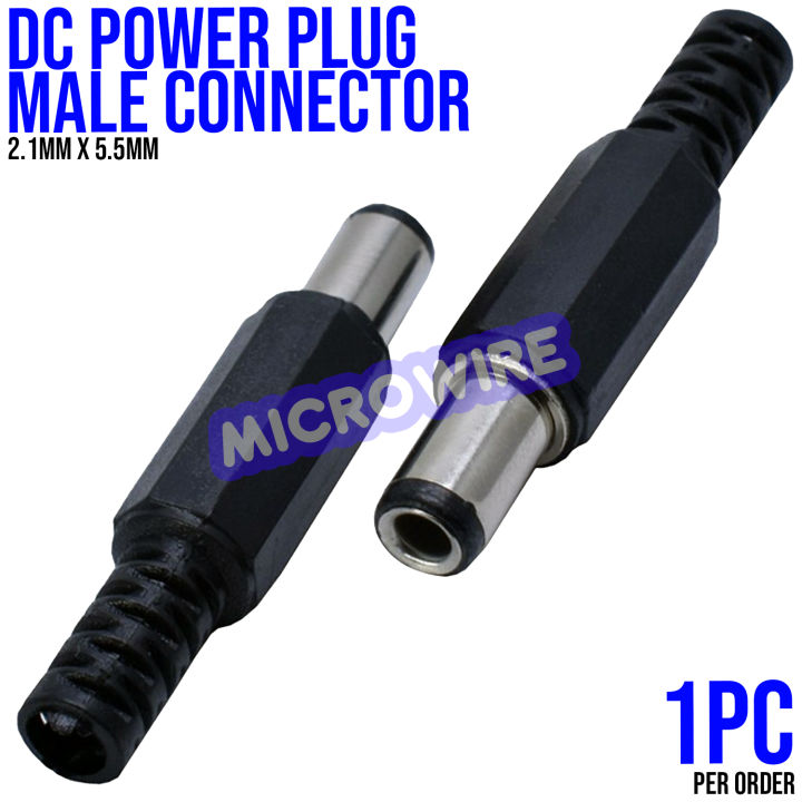 MW DC Power Plug 2.1mm x 5.5mm Male Connector | Lazada PH
