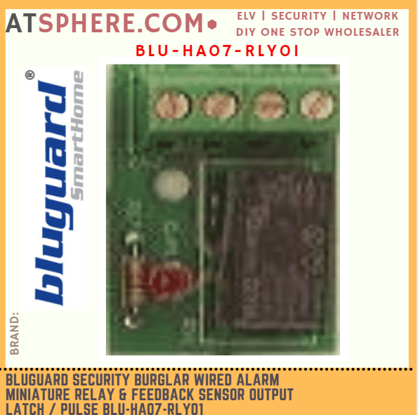 Bluguard Security Burglar Wired Alarm Miniature Relay & Feedback Sensor ...