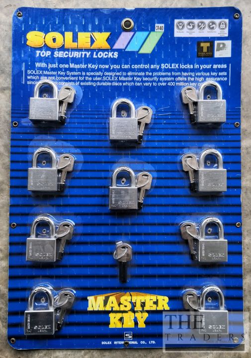 100% Original SOLEX CR40 MASTER KEY SET PADLOCKS - 40MM | Lazada