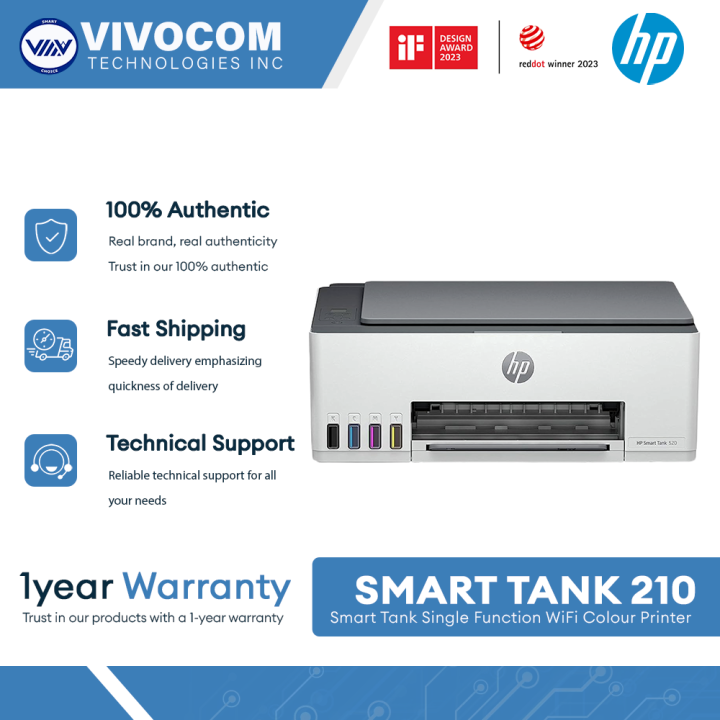 HP Smart Tank 210 Single Function WiFi Colour Printer | Lazada PH