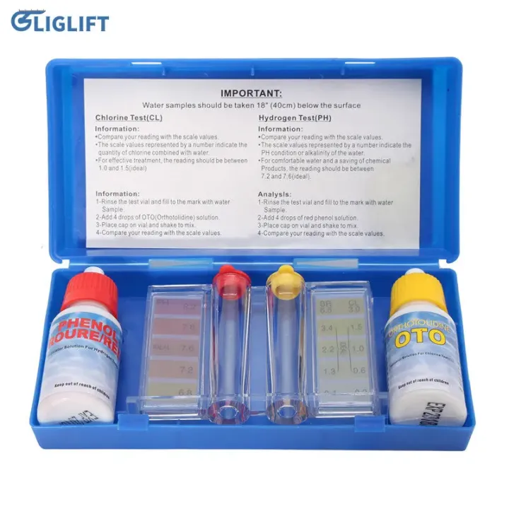 PH Chlorine Water Test Kit Tester Hydrotool Testing Kit Swimming Pool ...