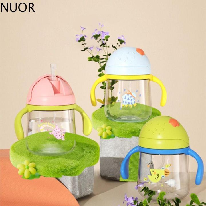NUOR น่ารัก ขวดนมสำหรับเด็ก ป้องกันการรั่วซึม 280มล. ถ้วยดื่มหลอดสำหรับ ...