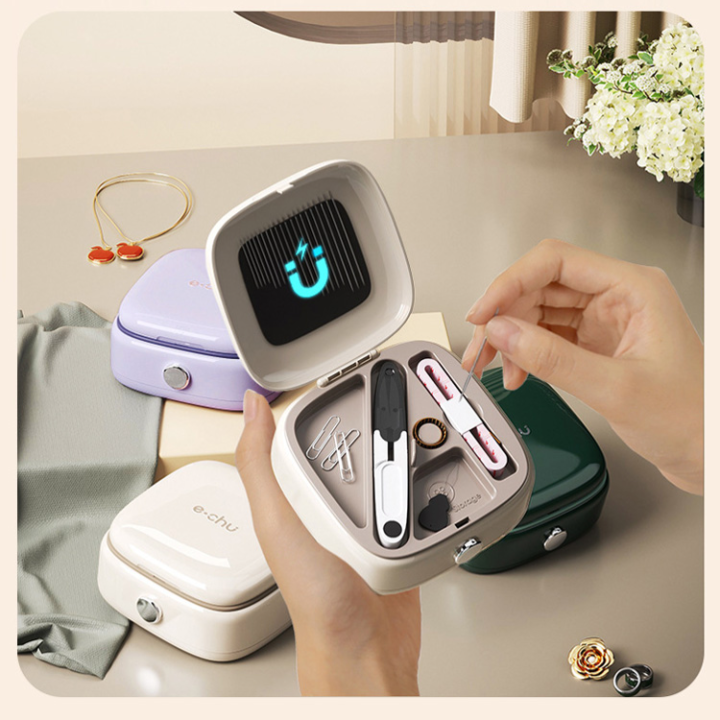 Magnetic needle and thread box set Portable sewing kit set with ...