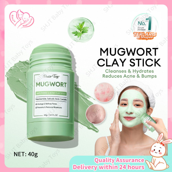 Mugwort Acne Clay Mask Stick Anti Pores & Acne Clay Mask Face Skin Care ...