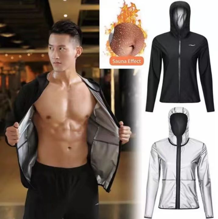 Sauna Suit for Men Fitness, Sauna Jacket for Workout, Men Gym Coat ...