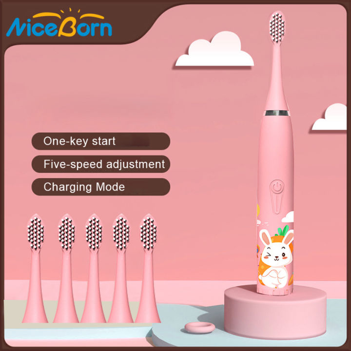 NiceBorn Electric Toothbrush Sonic Children's Electric Toothbrush Kids ...
