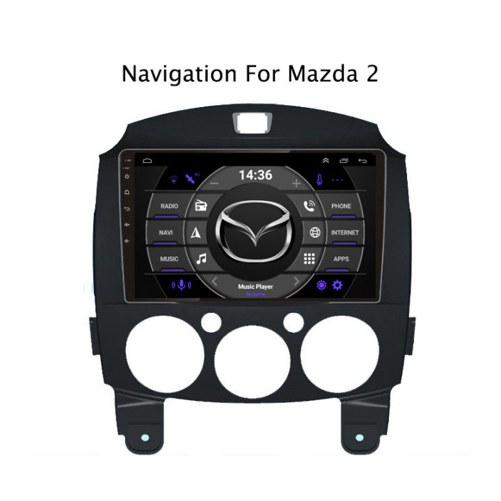 Car Android Head Unit Units Car Stereo with Panel for Mazda 2 2007 2008 ...
