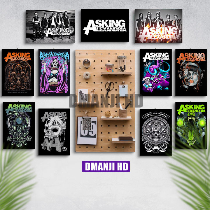 DMANJI HD | Hiasan dinding Band Asking Alexandria | Poster bingkai kayu ...