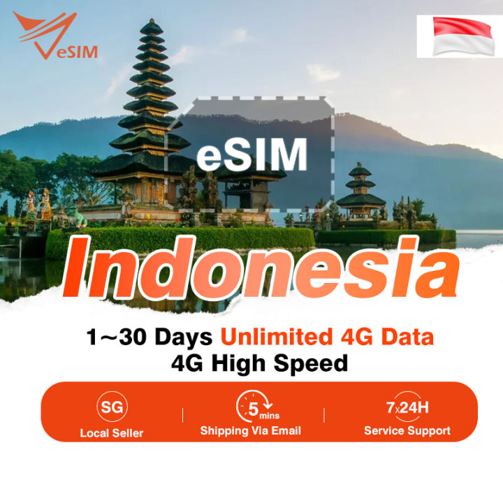 Indonesia esim Unlimited 4G/5G Data 1-30 days Daily 500MB/1GB/3GB Total 3GB/5GB /10GB/20GB High ...