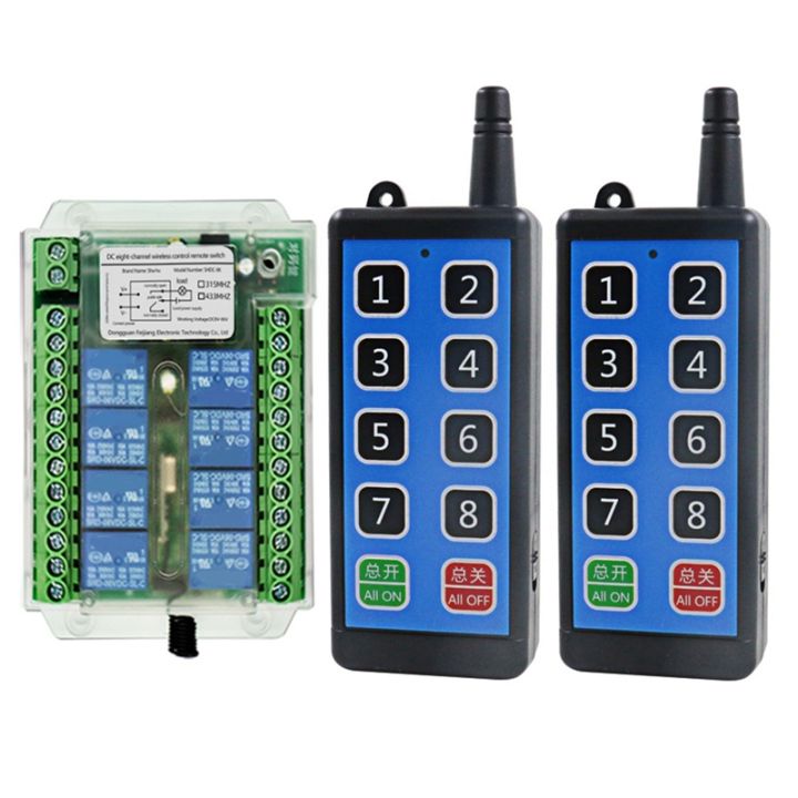 8 Channel Wireless Rf Remote Control Switch 12V/24V/36V 433MHz Remote ...