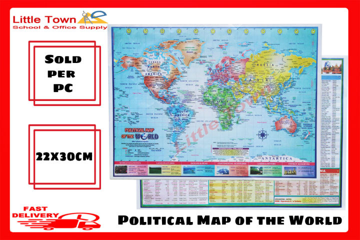 Chart Map / Political Map of the World | Lazada PH