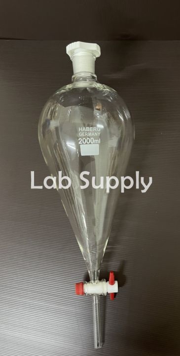 Haberg/Germany_Separating Funnel PTFE Key 2000 ml. กรวยแยกสาร, กรวยแยก ...