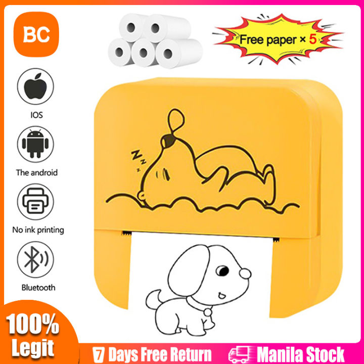 [Delivery in 3 Days] Mini Thermal Printer Portable Bluetooth Printer ...