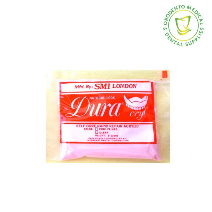Dura Self Cure powder Pink Veined Acrylic Resin 21 Grams Dental | Lazada PH