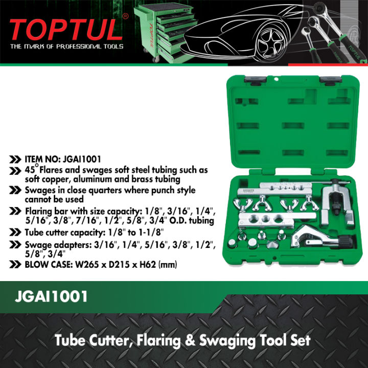 Toptul Tube Cutter, Flaring & Swaging Tool Set (JGAI1001) | Lazada PH