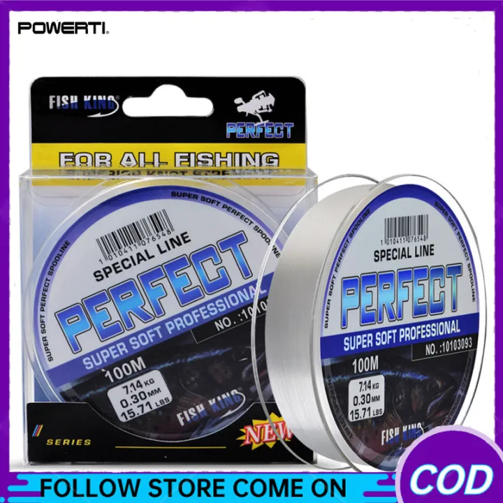 Nylon Line Clear Super Fishing Line 100M Performance Strong Tough Bass ...