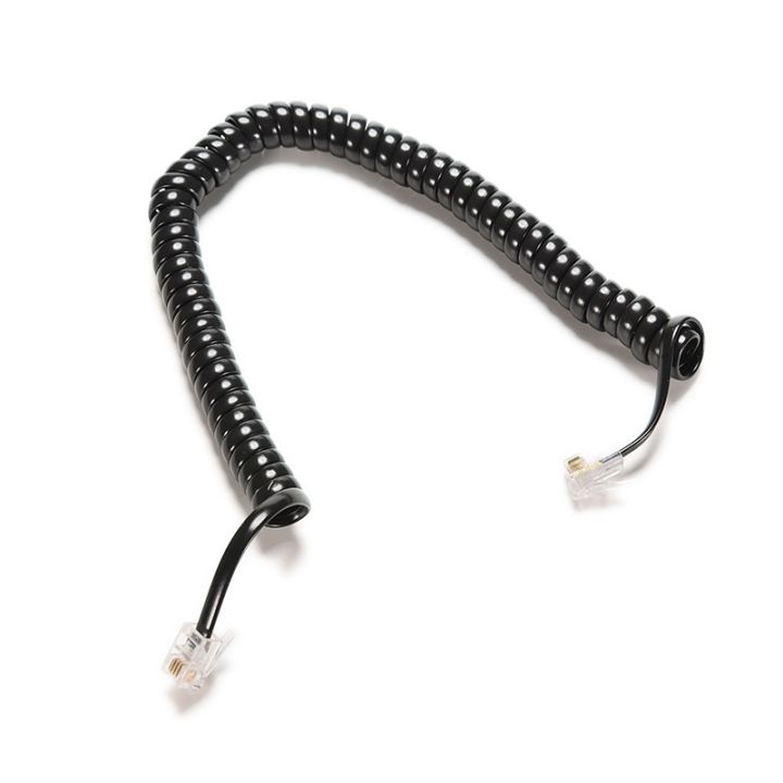 Aolie 6.5FT Black Telephone Handset Phone Extension Cord Curly Coil ...